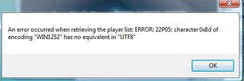 Error Occurred While Retrieving Player list - Techyv.com